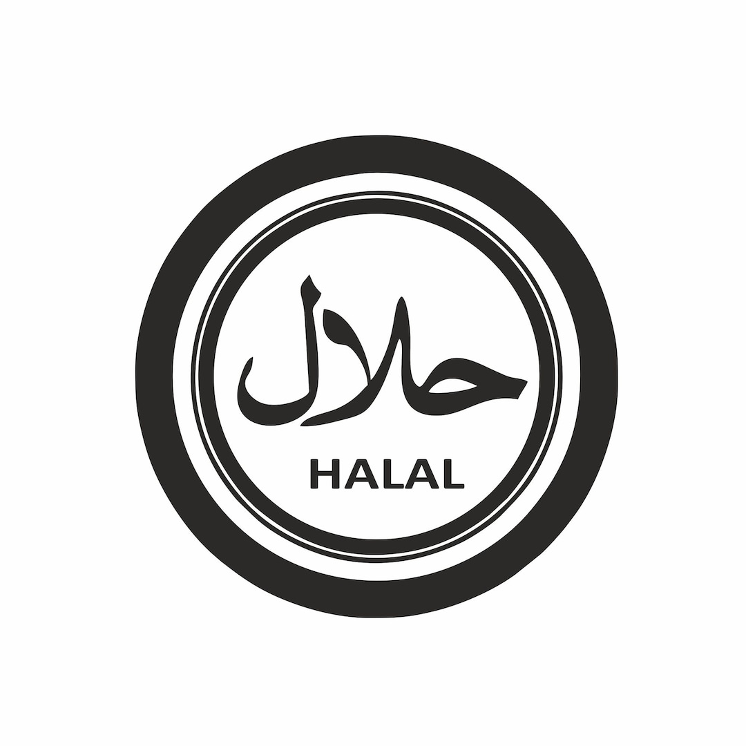 Arabic Calligraphy Halal Logo SVG File for Download to Use for Many ...