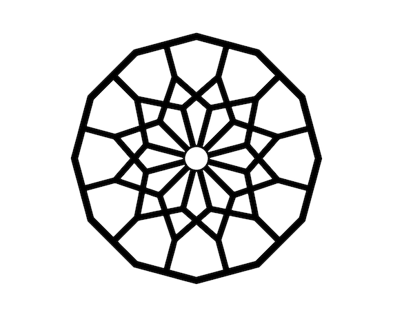 Circular Geometric Islamic Pattern Design Downloadable SVG | Etsy