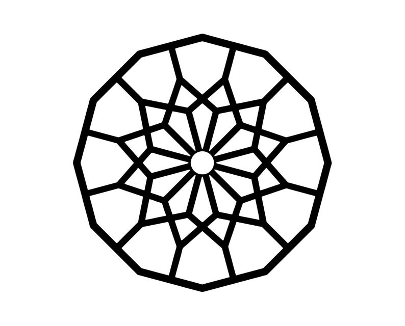 Circular Geometric Islamic Pattern Design Downloadable SVG File for Use ...