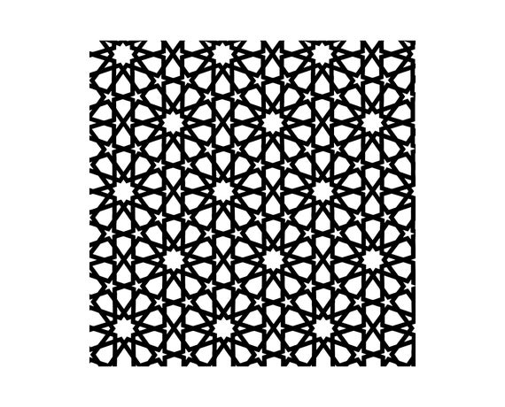 Square Geometric Islamic Arabesque Morroccan Window | Etsy