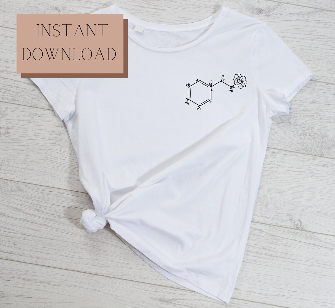 Chemical Structure Svg, Floral Serotonin Svg, Flower Dopamine Svg ...