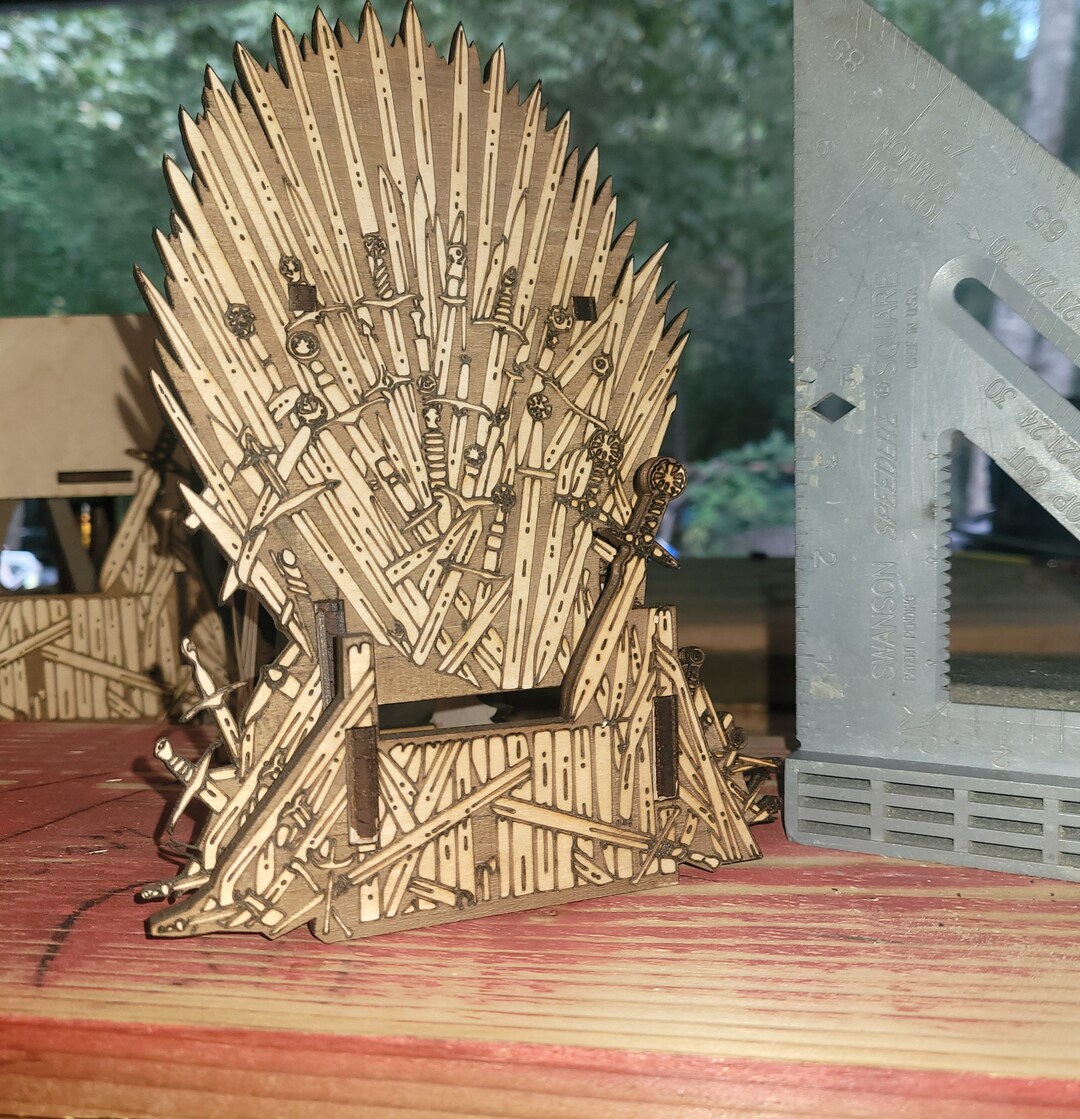 GOT Inspired Iron Throne Cell Phone Stand Laser Cut Laser - Etsy