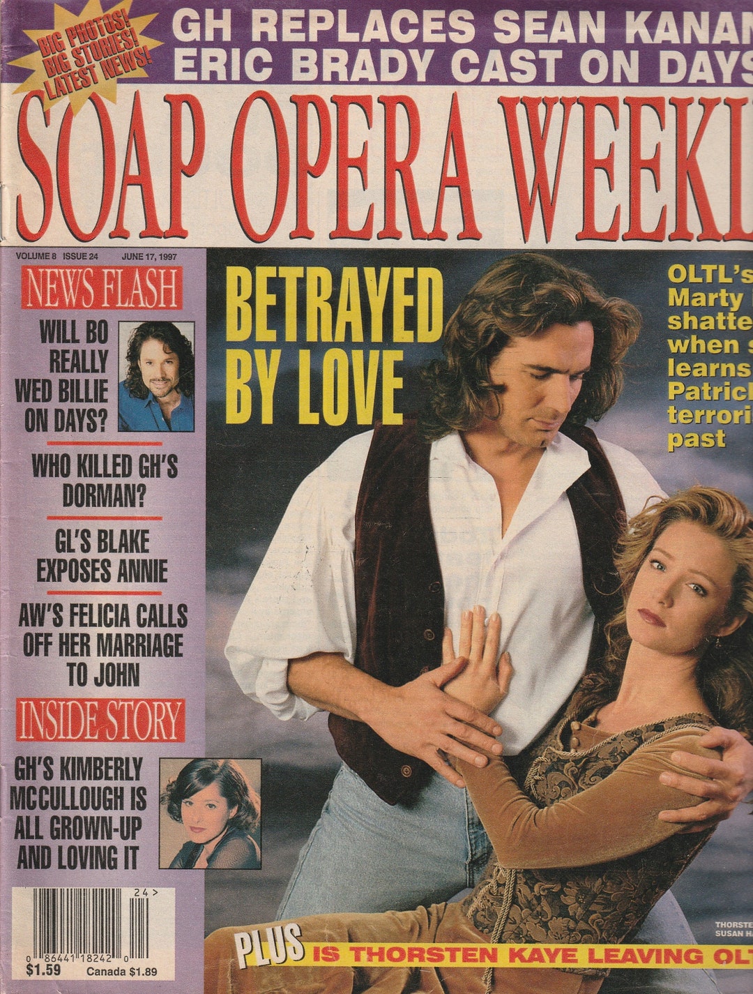 Soap Opera Weekly June 17, 1997 General Hospital, Days of Our Lives ...