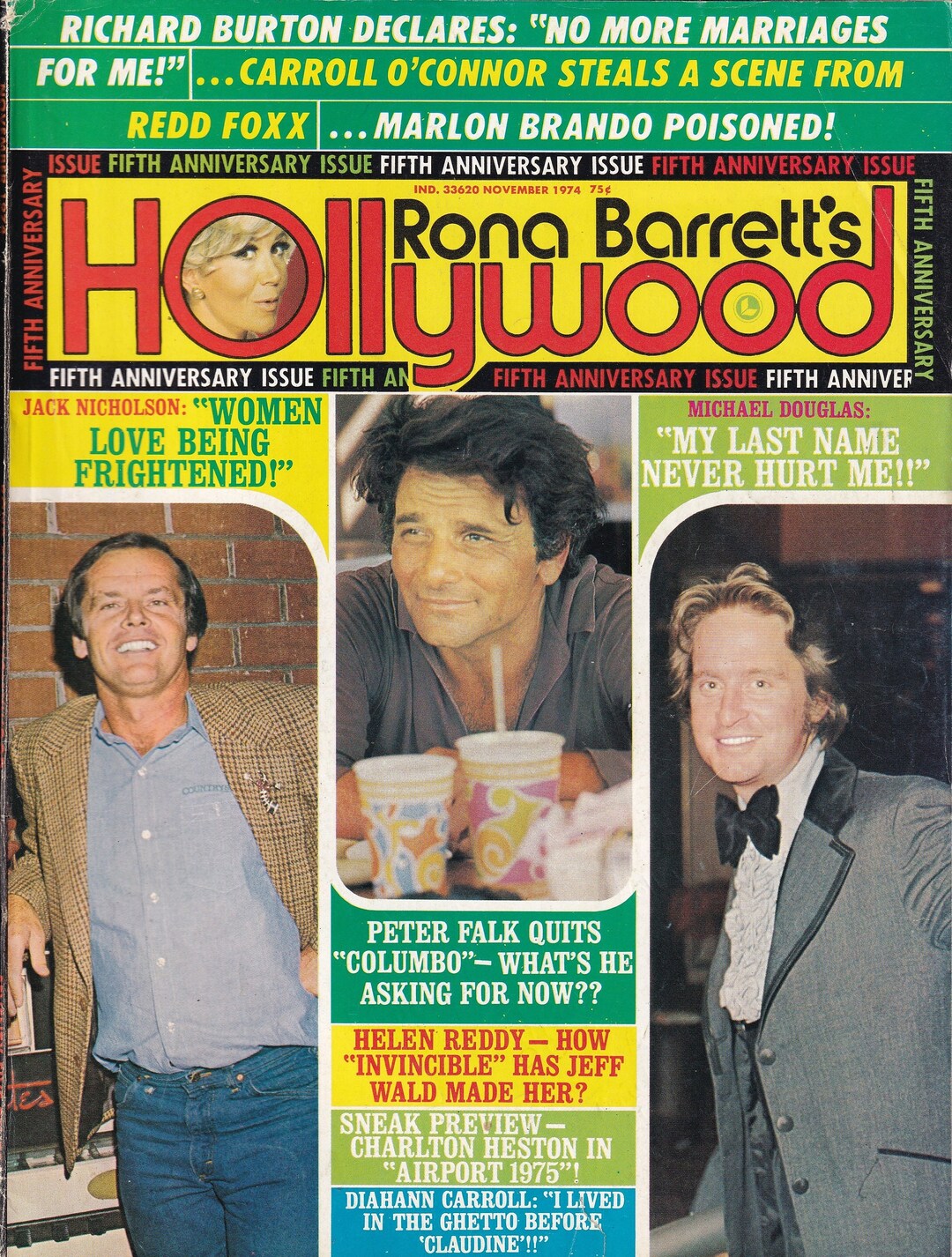 Rona Barrett's Hollywood November 1974 - Richard Burton, Carroll O ...