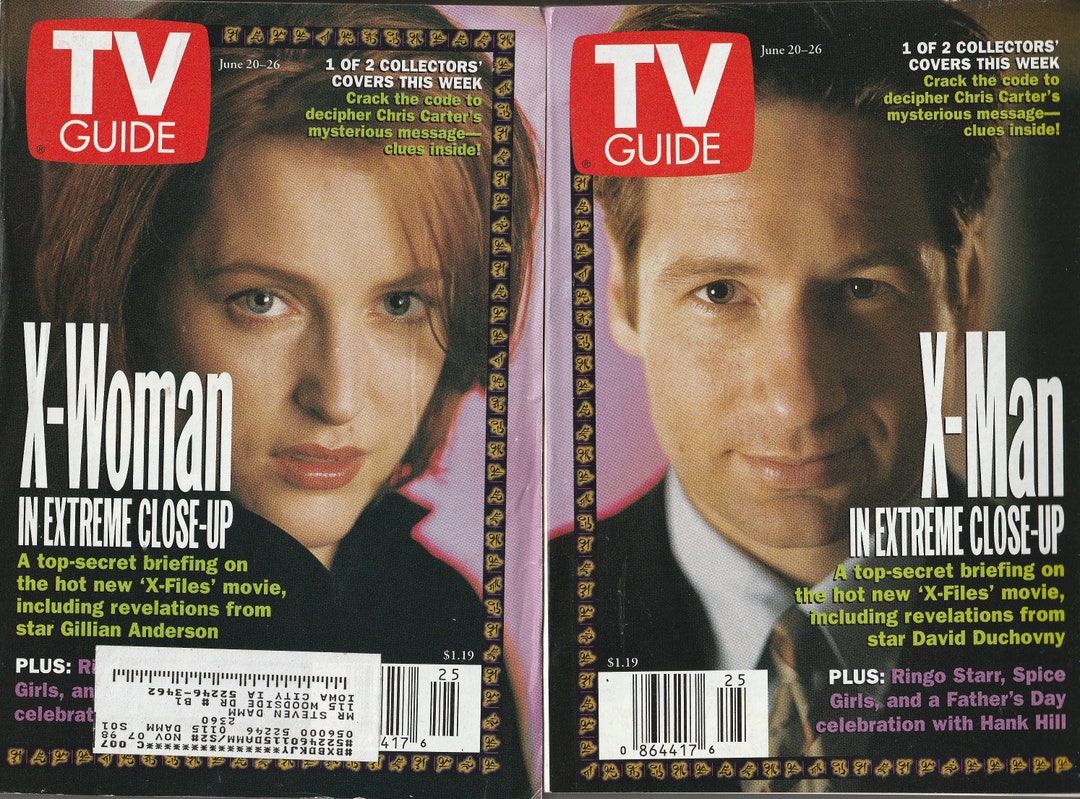 David Duchovny Cover TV Guide Volume 46 No. 25 Issue 2360 June 20, 1998 ...