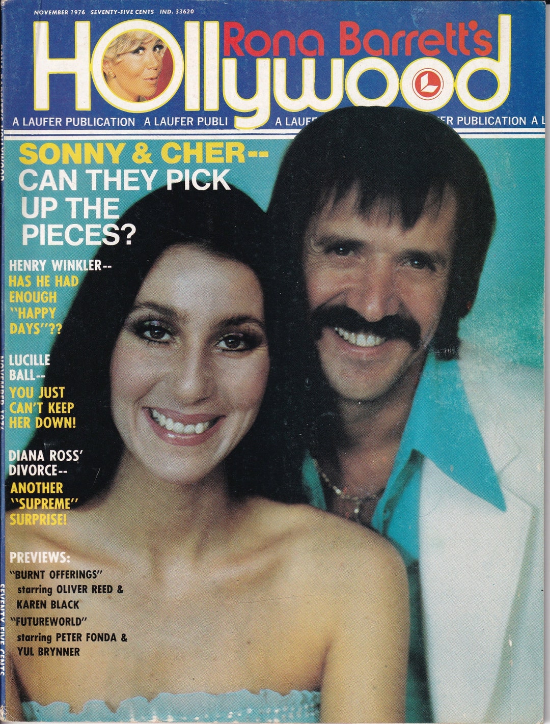 Rona Barrett's Hollywood November 1976 Sonny and Cher - Etsy