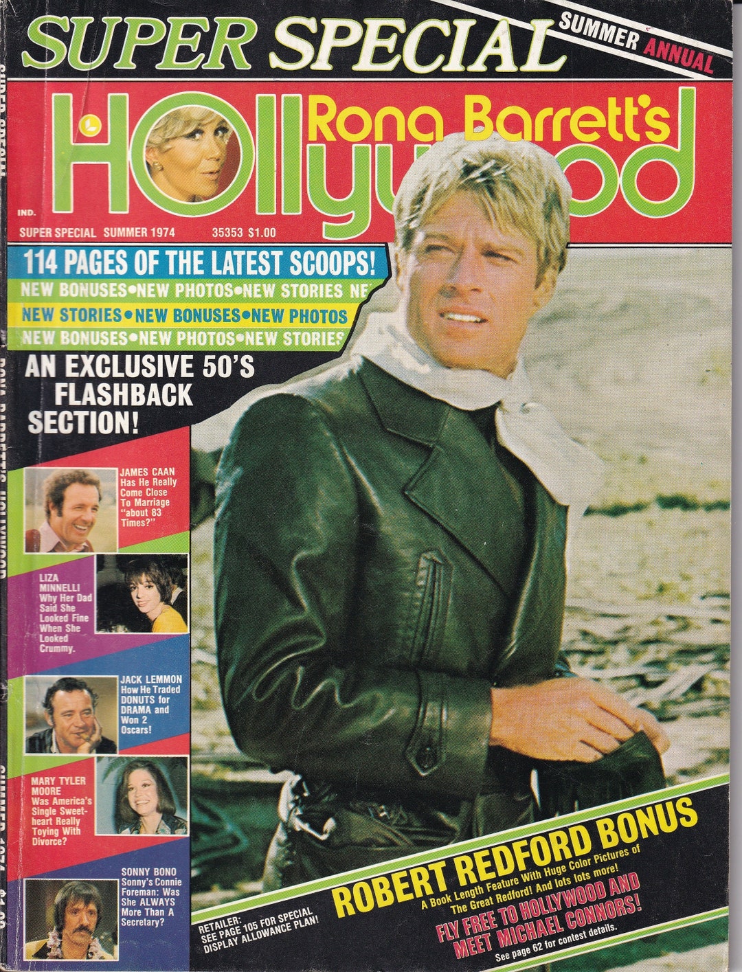 Rona Barrett's Hollywood Super Special Summer 1974 - Robert Redford ...
