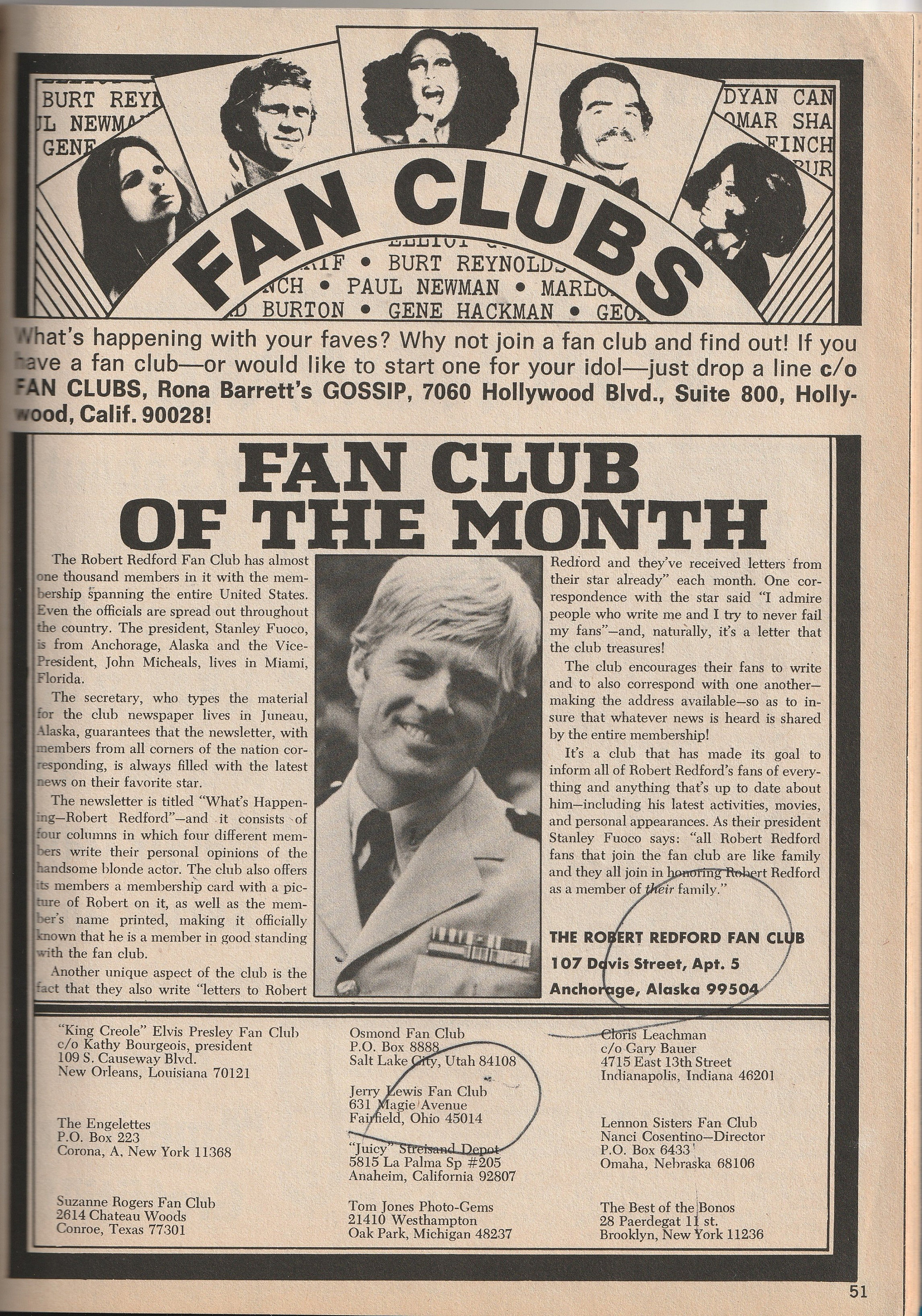 Rona Barrett's GOSSIP June 1974 - Robert Redford, Sonny and Cher, James ...