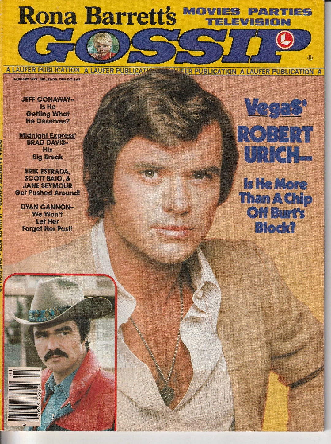 Rona Barrett's Gossip January 1979 Robert Urich Burt Reynolds Brad ...