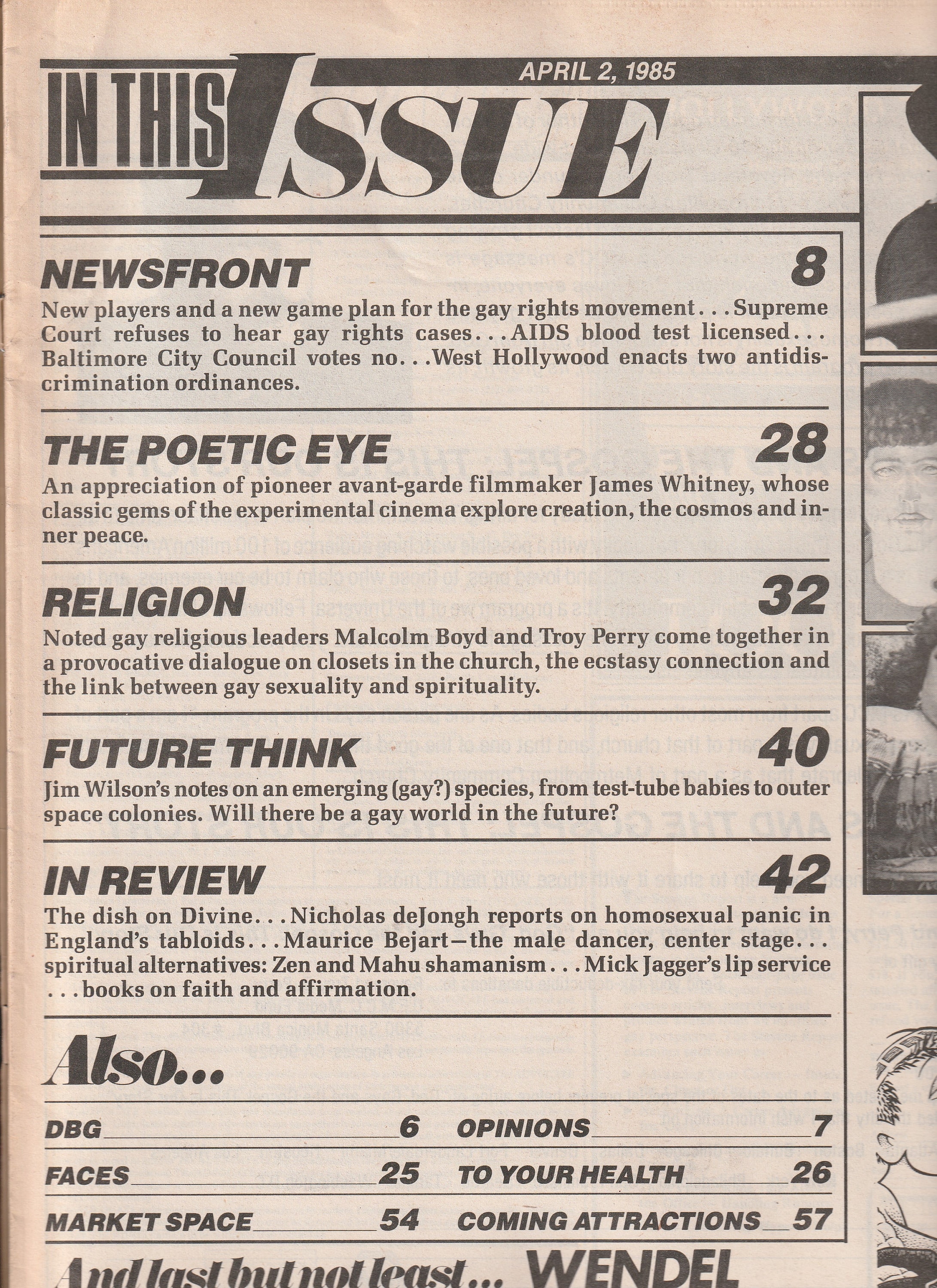 The Advocate 417 April 2. 1985 Troy Perry Malcolm Boyd - Etsy