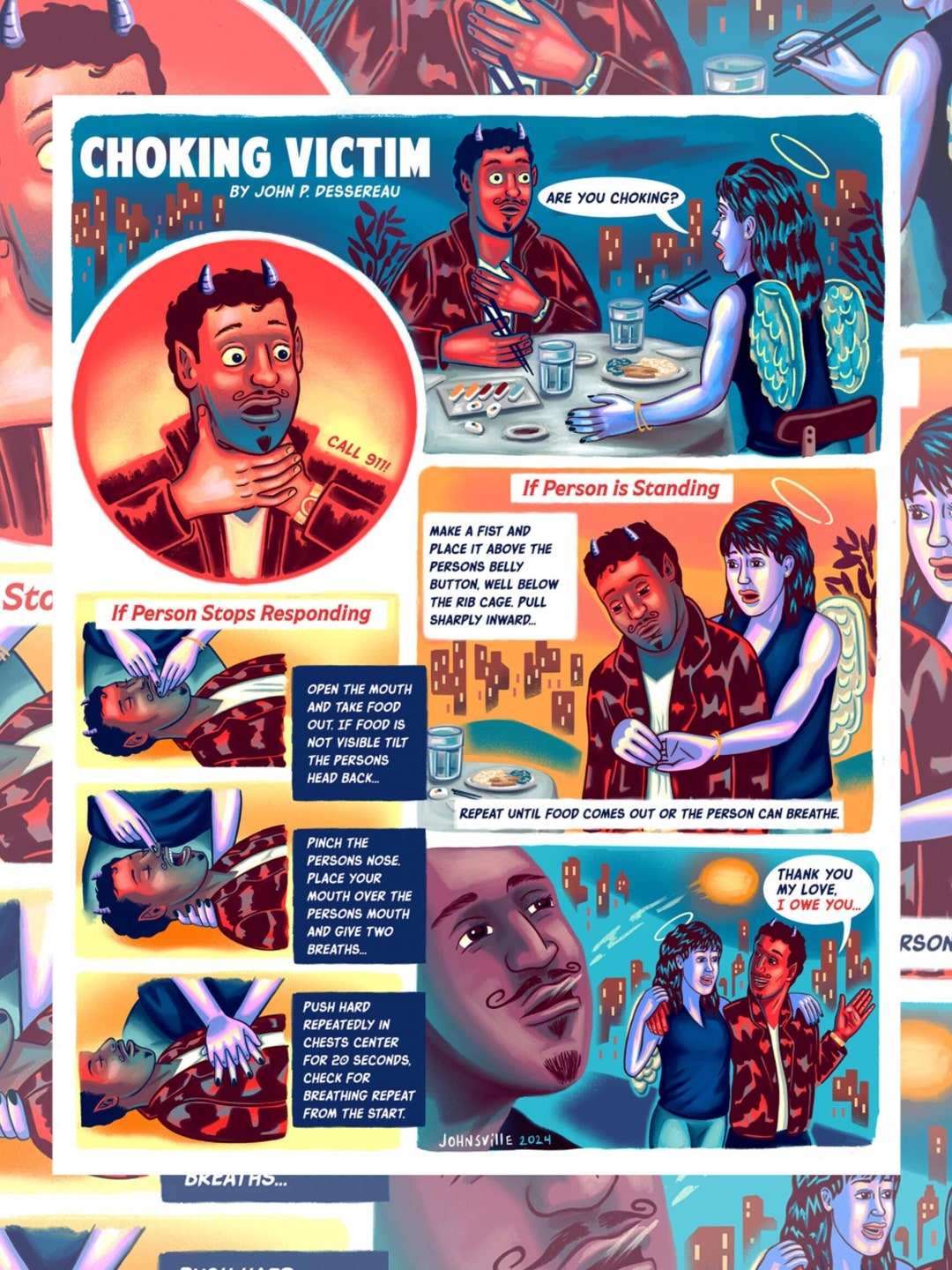 Choking Victim Poster by Johnsville - Etsy
