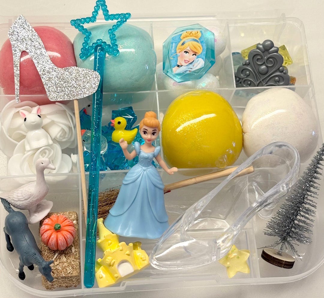 Princess Cinderella Play Dough Kit, Cinderella Birthday Party, Princess ...