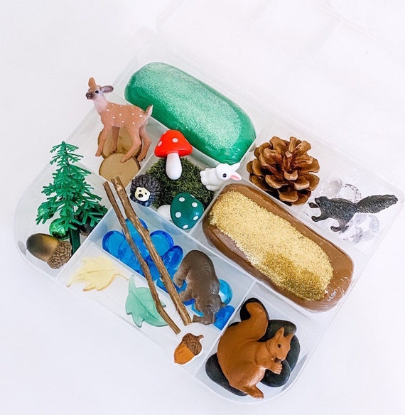 Woodland Animals Sensory Play Dough Kit Forest Animals | Etsy