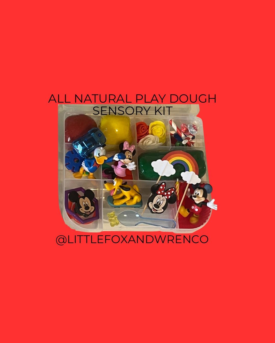Mickey Mouse Inspired Play Dough Kit, Mickey and Friends Sensory Box ...