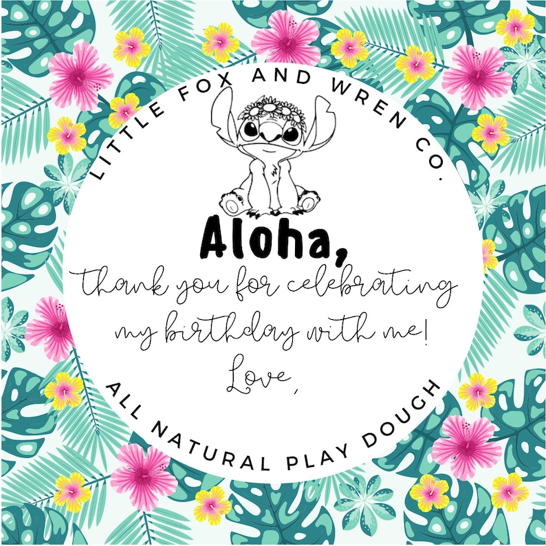 Lilo and Stitch Party Favors: Scented Play Dough Jar With Figurine - Etsy