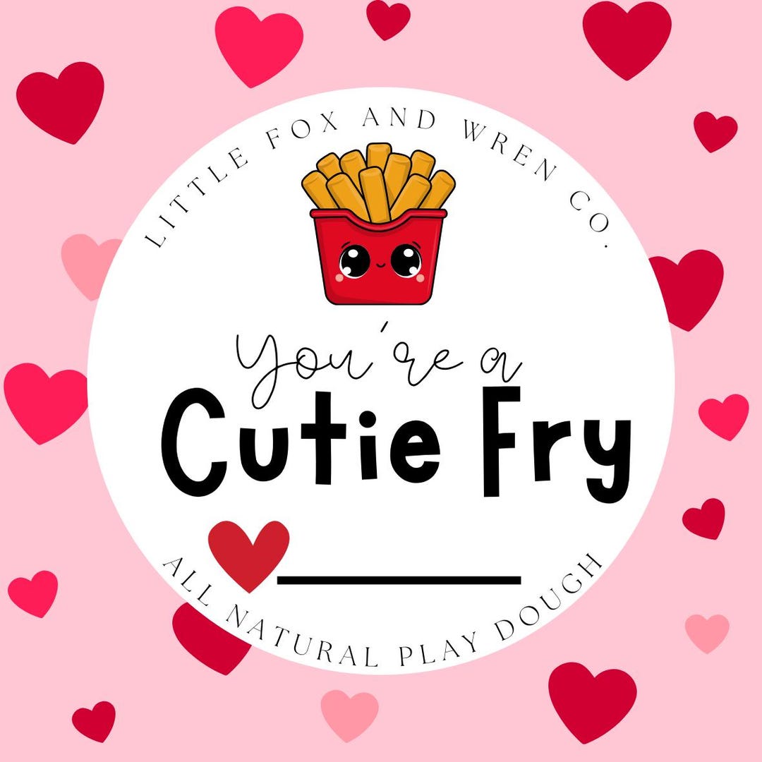 PREORDER Fries Valentine Play Dough Push Pop, I Only Have Fries for You ...