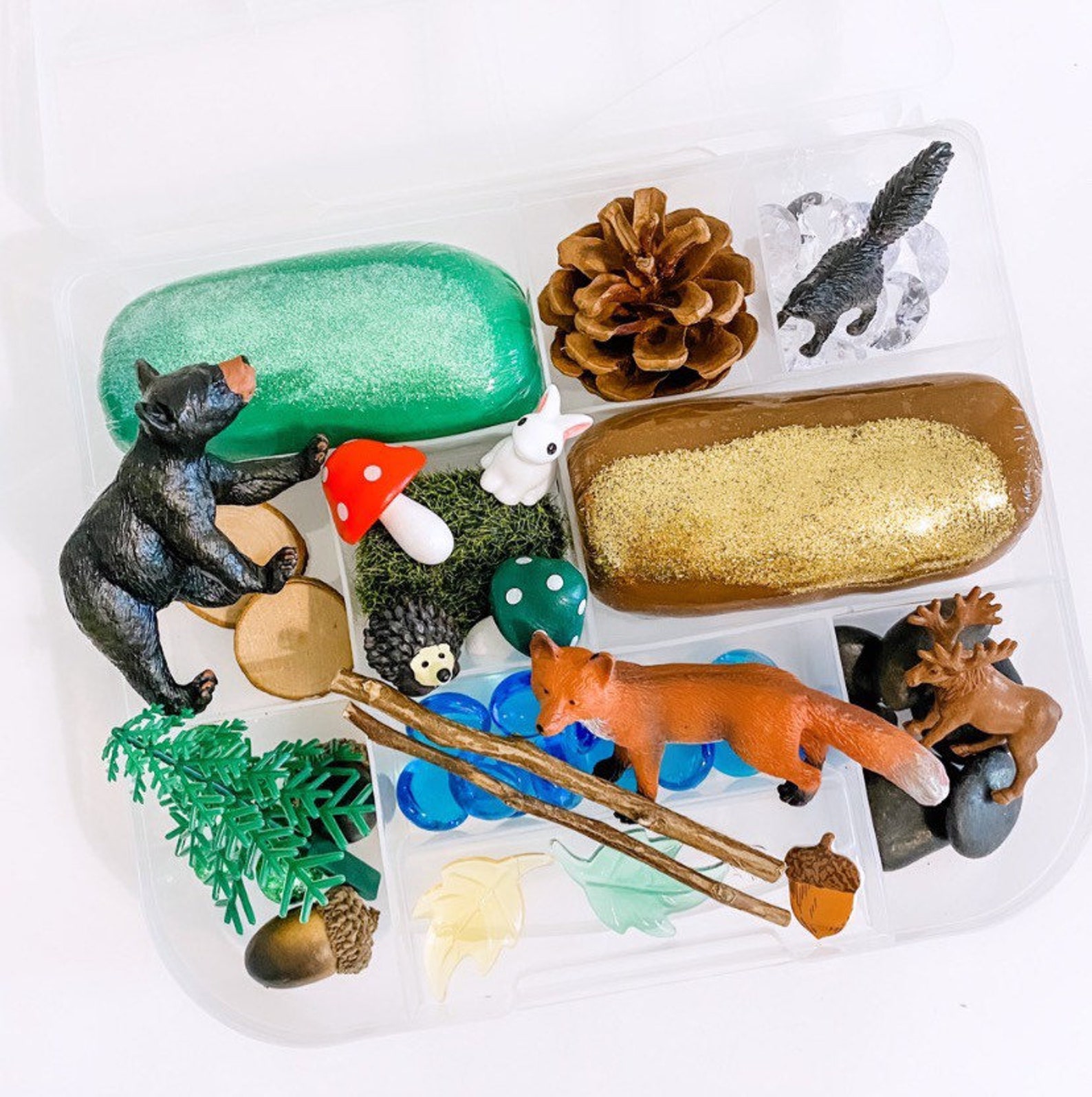 Woodland Animals Sensory Play Dough Kit Forest Animals | Etsy