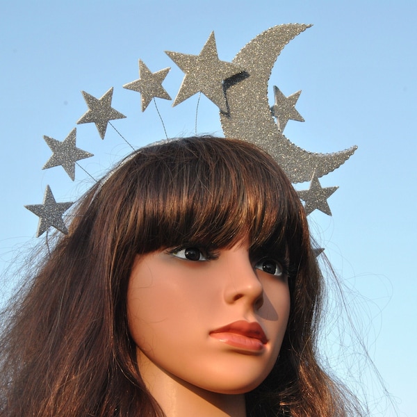 Baby Star and Moon Crown Headband - Etsy