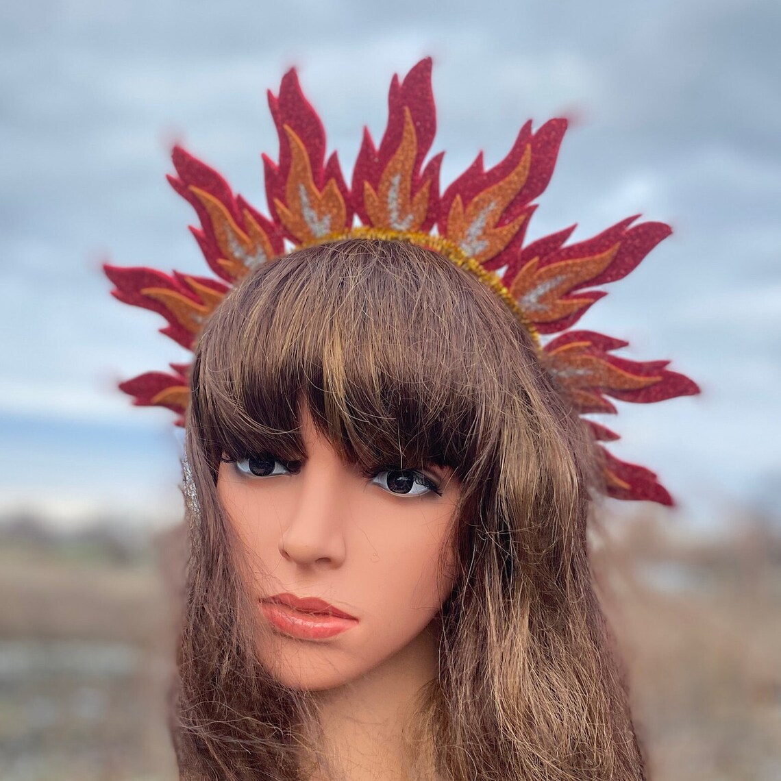 Flame Headband: Fire Crown Headpiece Costume - Etsy