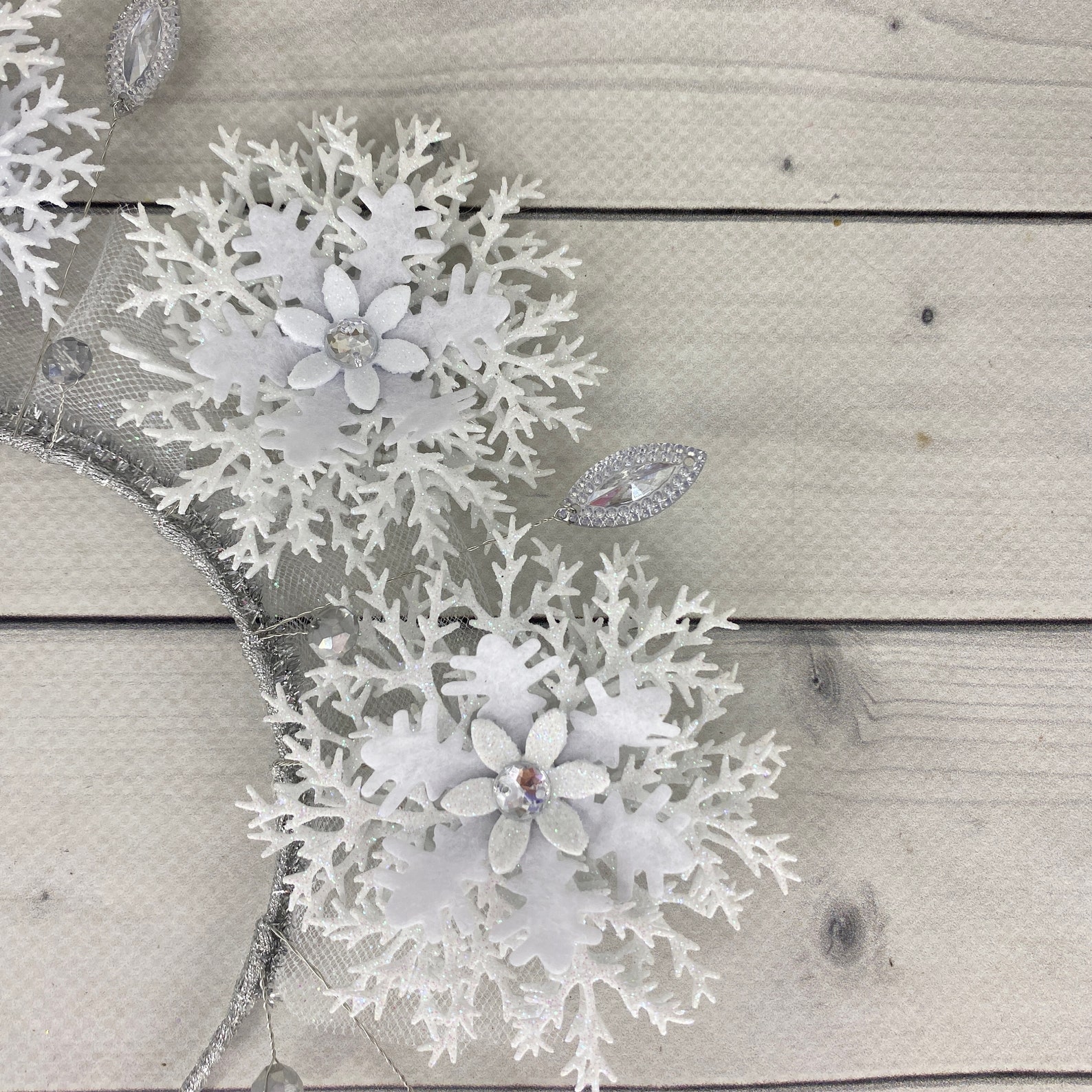 Snowflake Crown Headband Snow Queen Crystal Halo Crown - Etsy