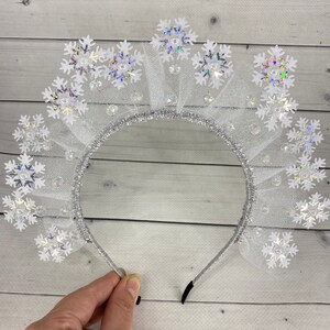 Snowflake Headband Snow Queen Crown Christmas Headpice Women | Etsy