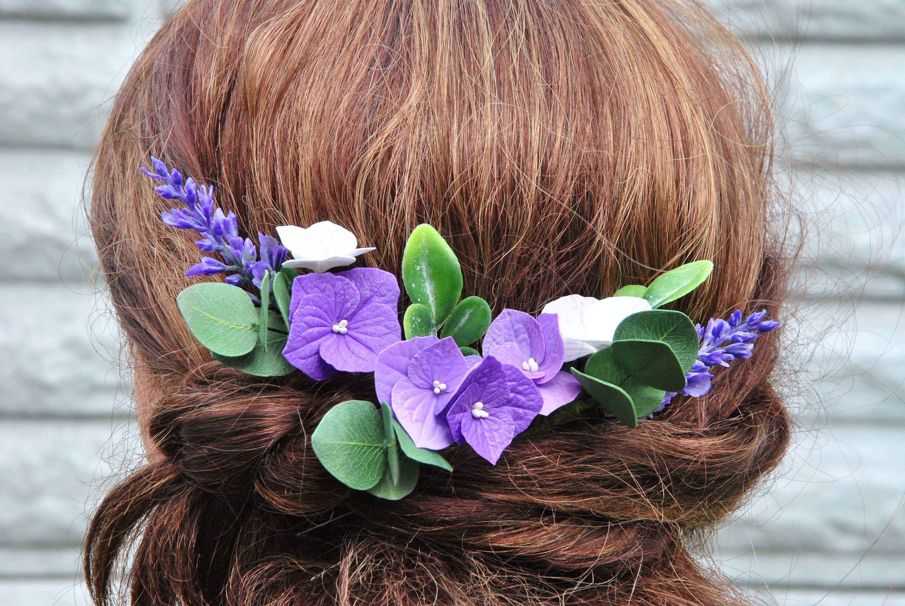 Hydrangea Hair Clip Purple Hair Pins Wedding Flower Hair Pins - Etsy