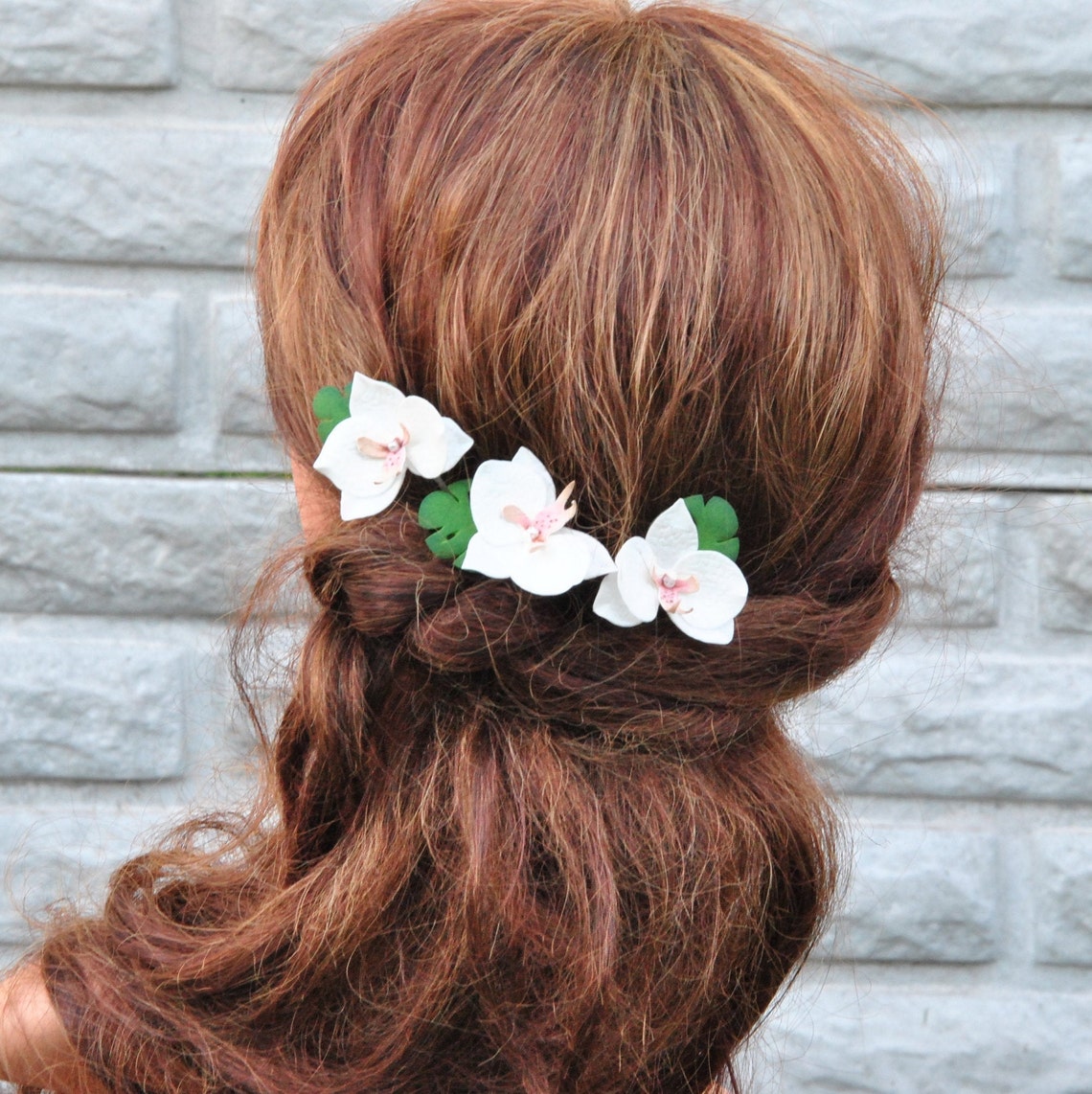 Orchid Hair Pin Hawaii Wedding Hair Piece Monstera Tropical ,beach ...