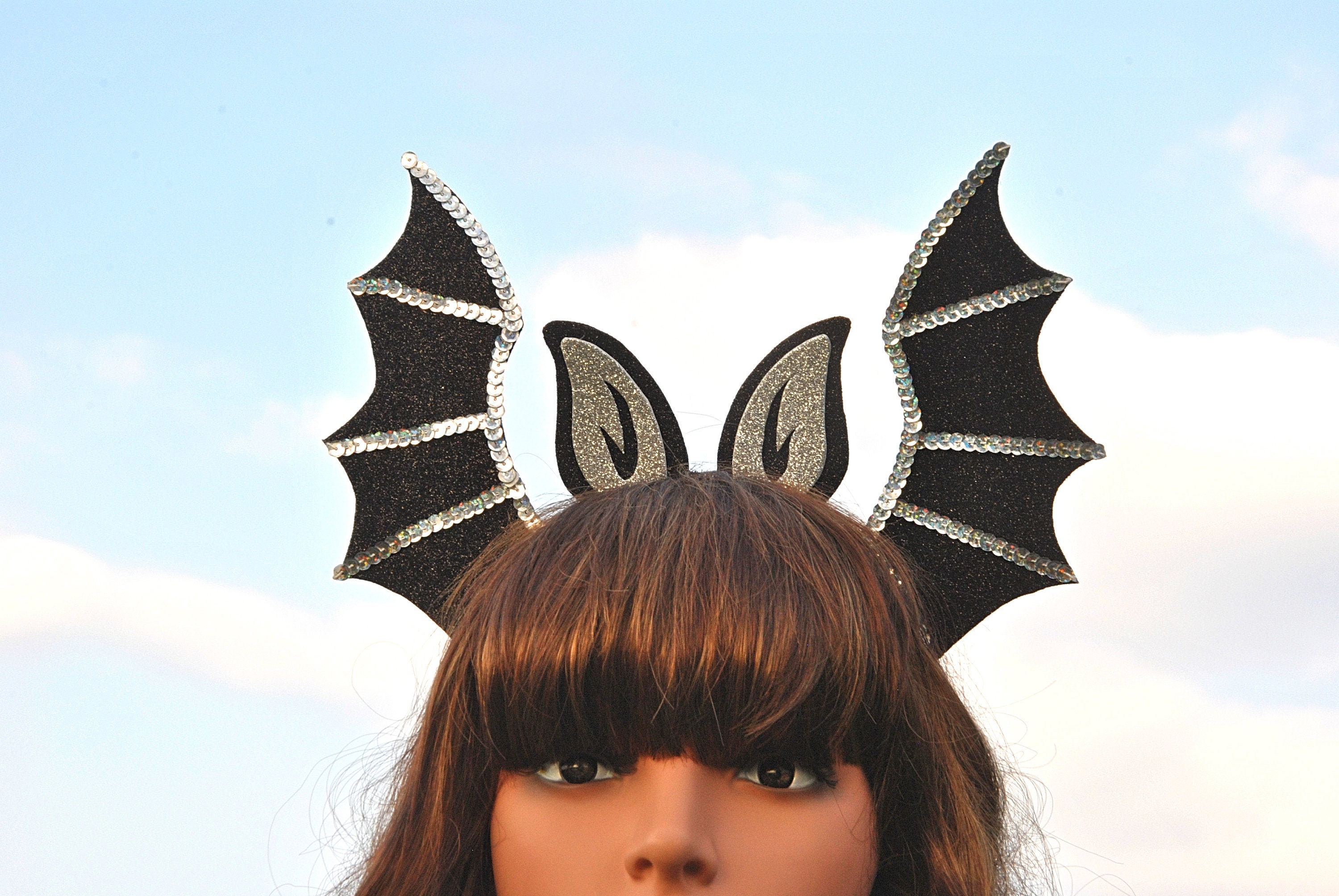 Halloween Headband Batwing Ears Headpiece Bat Crown Halloween Etsy Uk