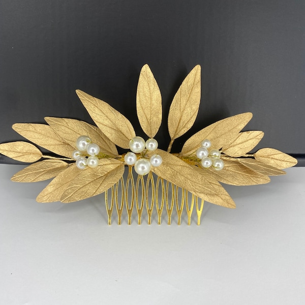 Gold Leaf Headpiece - Etsy