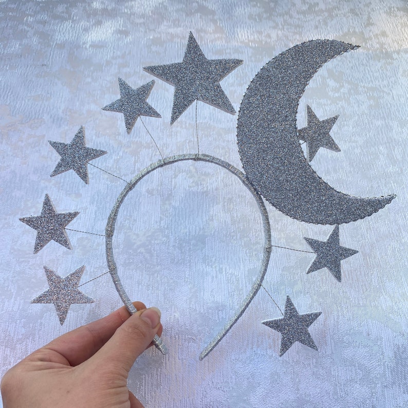 Moon Star Headband Celestial Headpiece Halloween Christmas Crown - Etsy