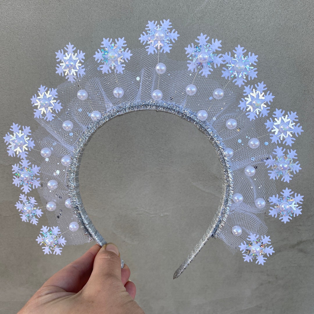 Snowflake Headband Snow Queen Crown Christmas Headpice Women - Etsy