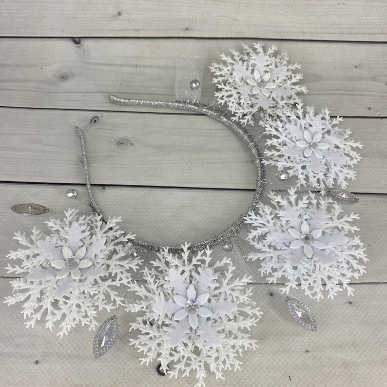 Snowflake Crown Headband Snow Queen Crystal Halo Crown - Etsy