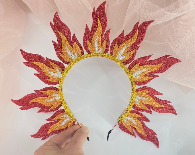 Fire Headband Flame Headdress Fire Costume for Women Halloween ...