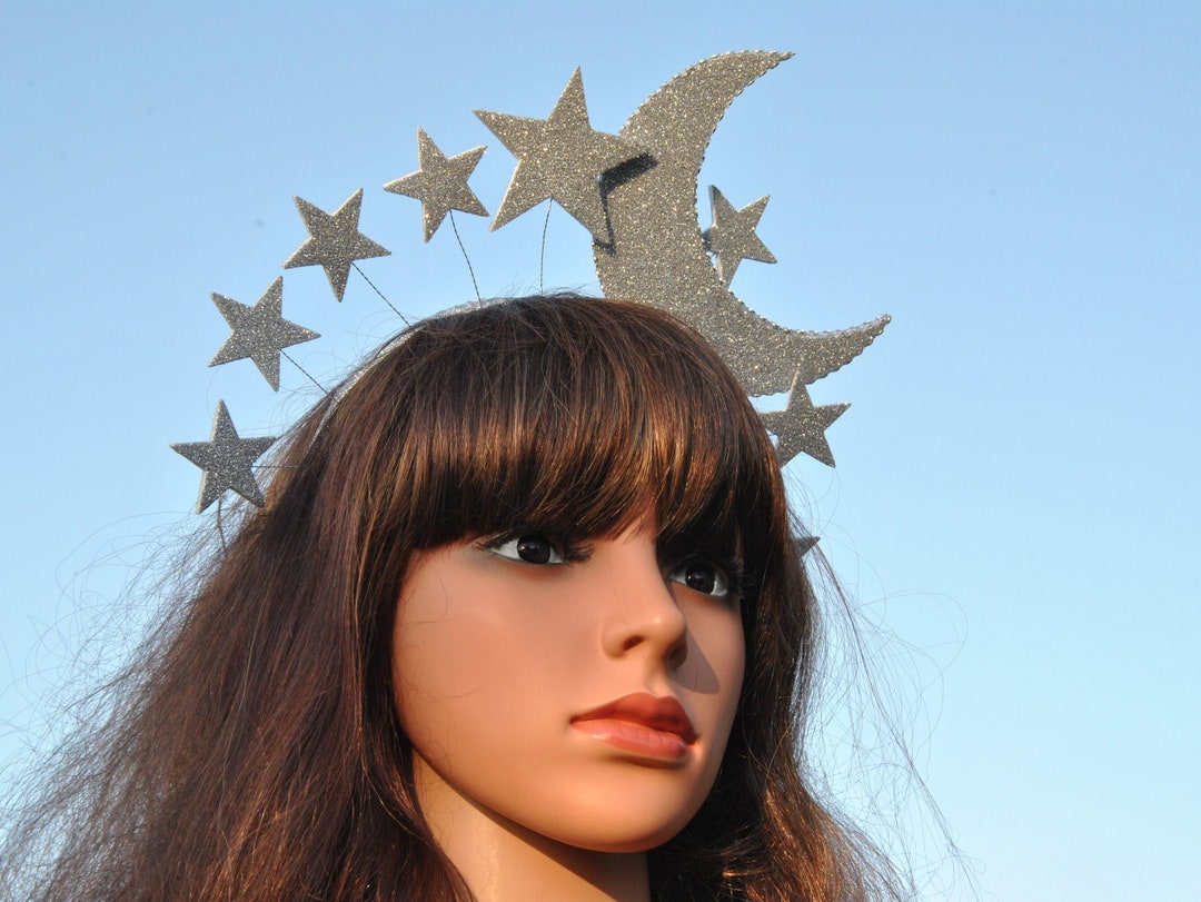 Moon Star Headband Celestial Headpiece Halloween Christmas Crown - Etsy