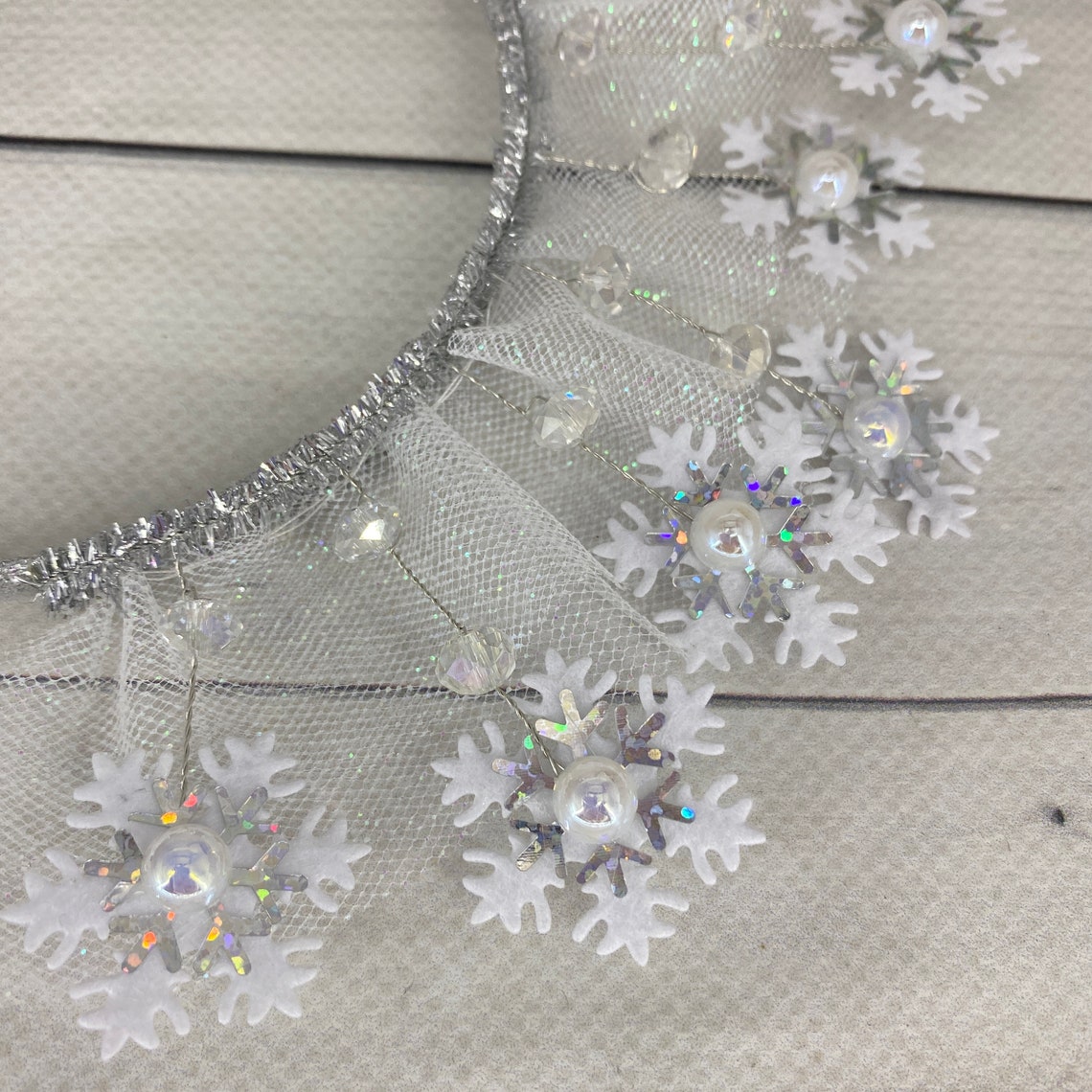 Snowflake Headband Snow Queen Crown Christmas Headpice Women | Etsy