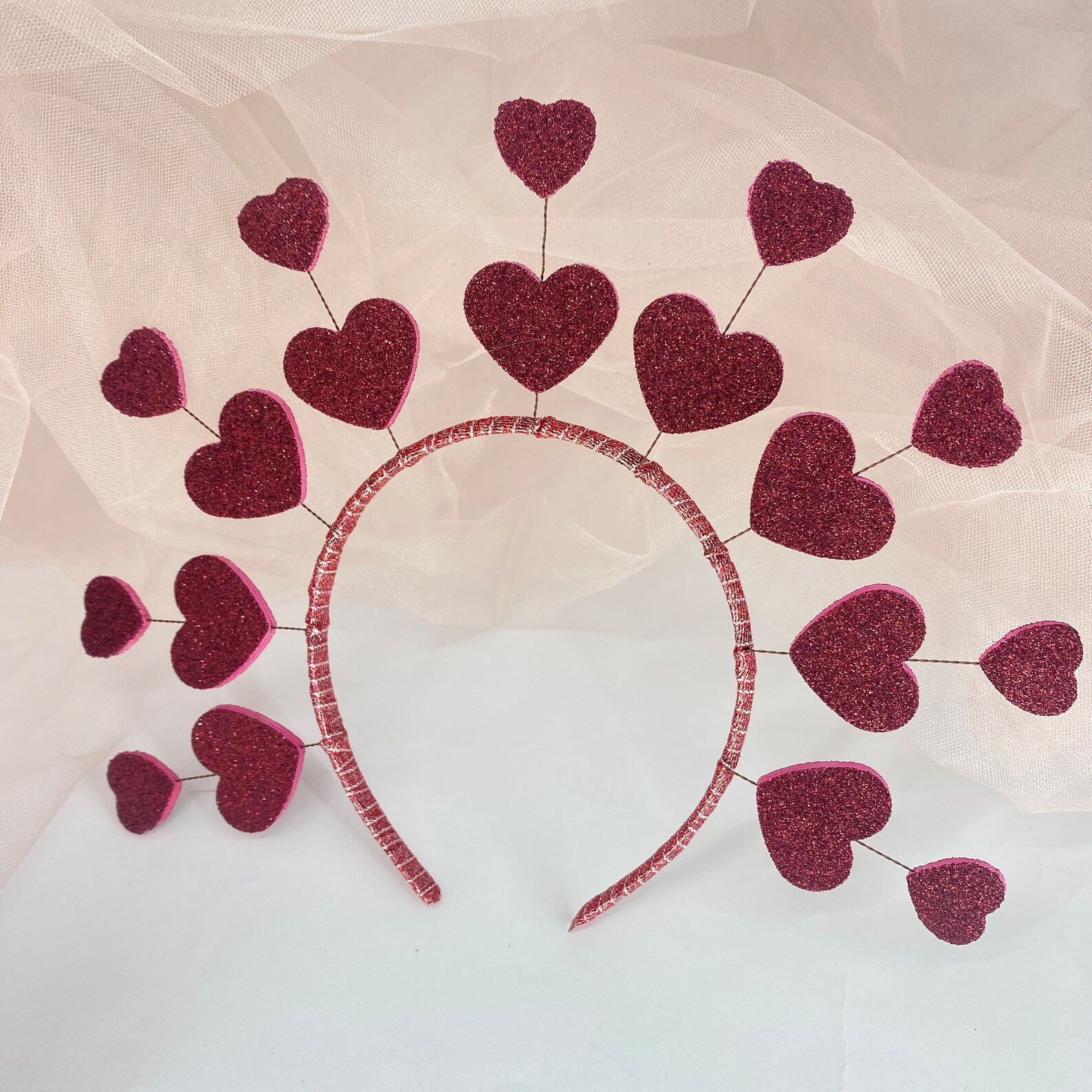 Heart Headband: Valentine's Day Queen of Hearts Crown - Etsy
