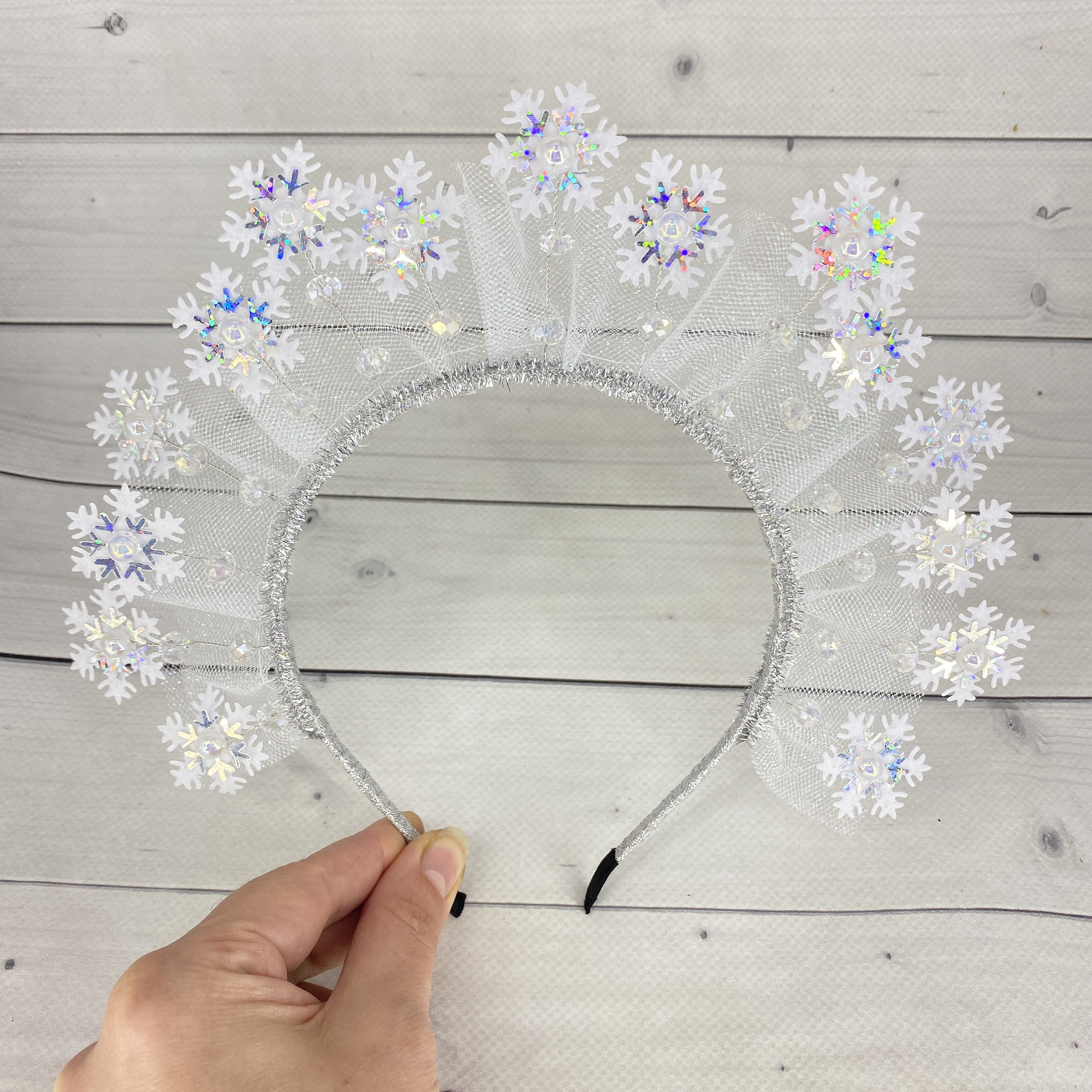 Snowflake Headband Snow Queen Crown Christmas Headpice Women | Etsy