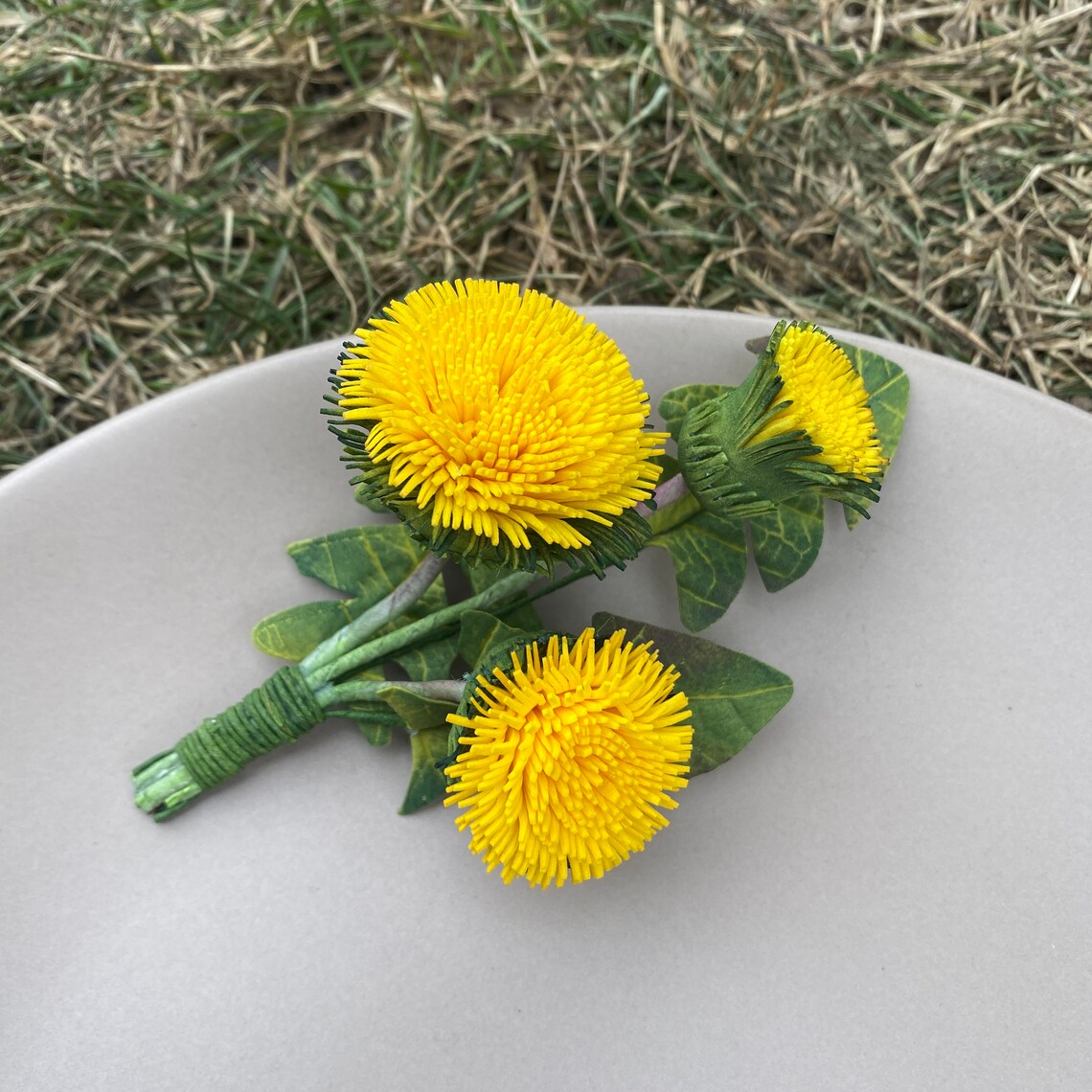 Dandelion Flower Brooch Spring Wedding Boutonniere | Etsy