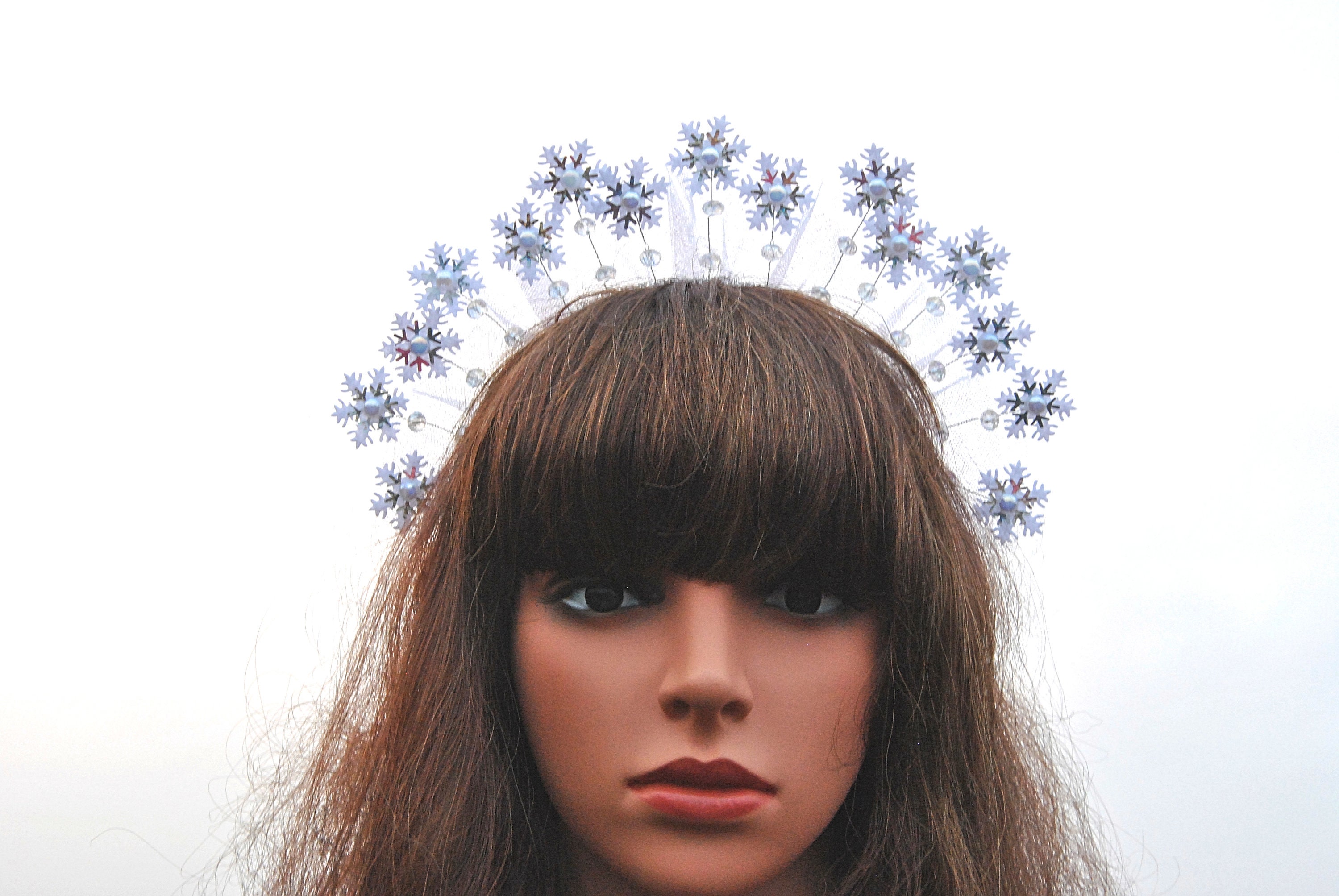 Snowflake Headband Snow Queen Crown Christmas Headpice Women | Etsy