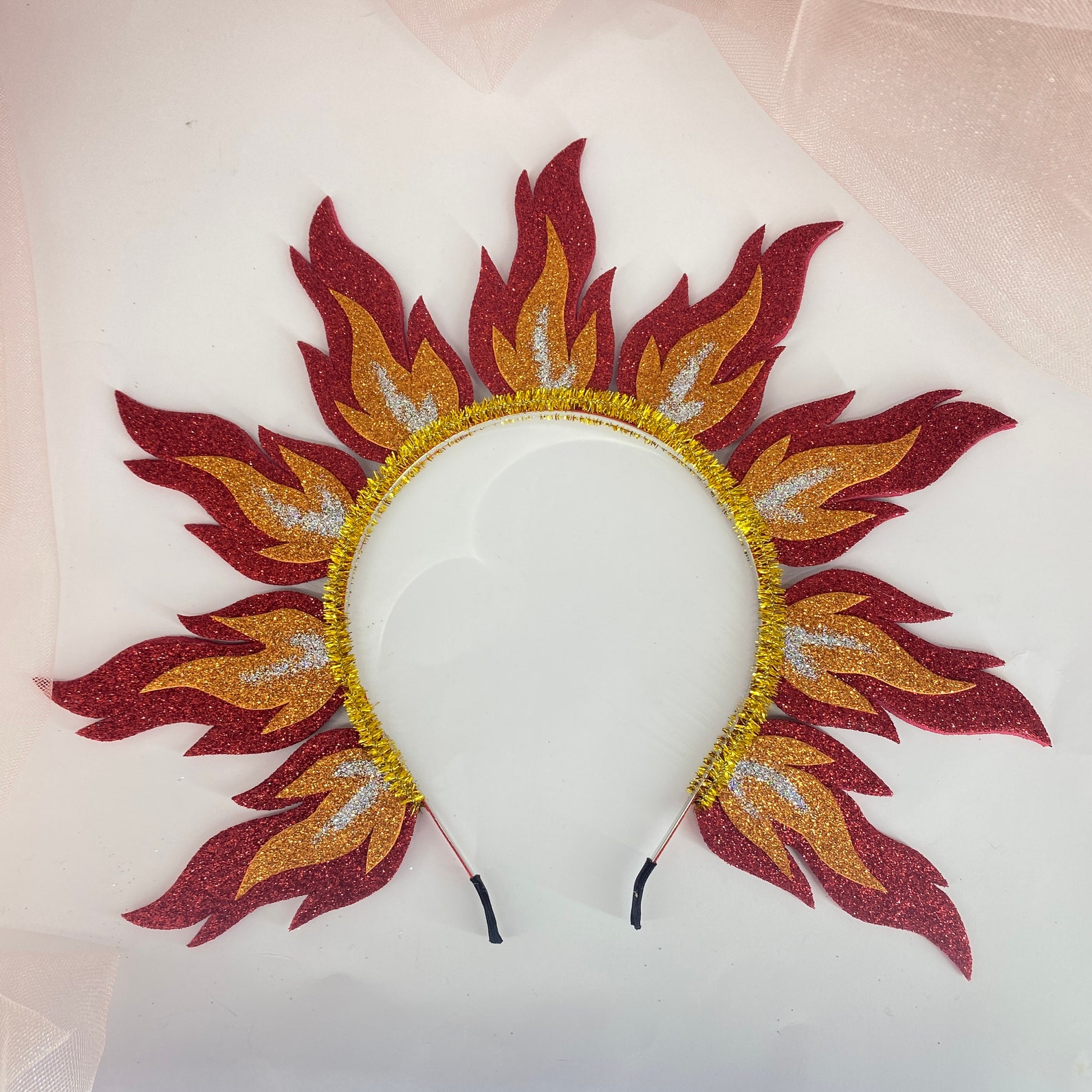 Flame Headband: Fire Crown Headpiece Costume - Etsy