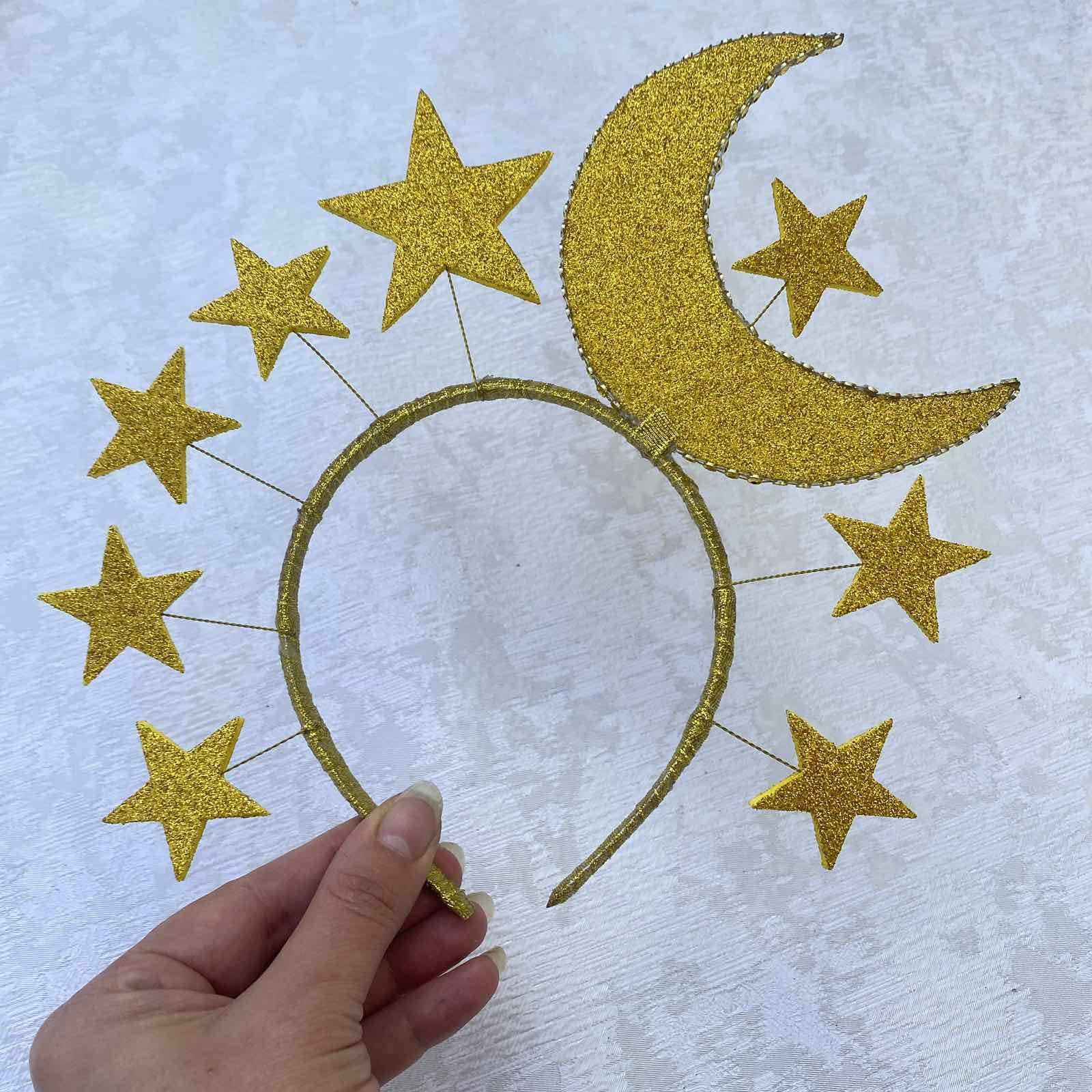 Moon Star Headband Celestial Headpiece Halloween Christmas Crown - Etsy