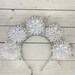 Snowflake Crown Headband Snow Queen Crystal Halo Crown Christmas ...