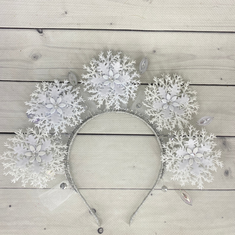 Snowflake Crown Headband Snow Queen Crystal Halo Crown - Etsy