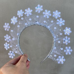 Snowflake Headband Snow Queen Crown Christmas Headpice Women - Etsy