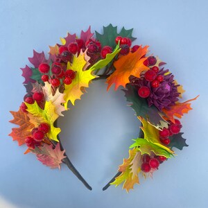 Fall Flower Crown Thanksgiving Day Headband Viburnum Berry Crown Autumn ...