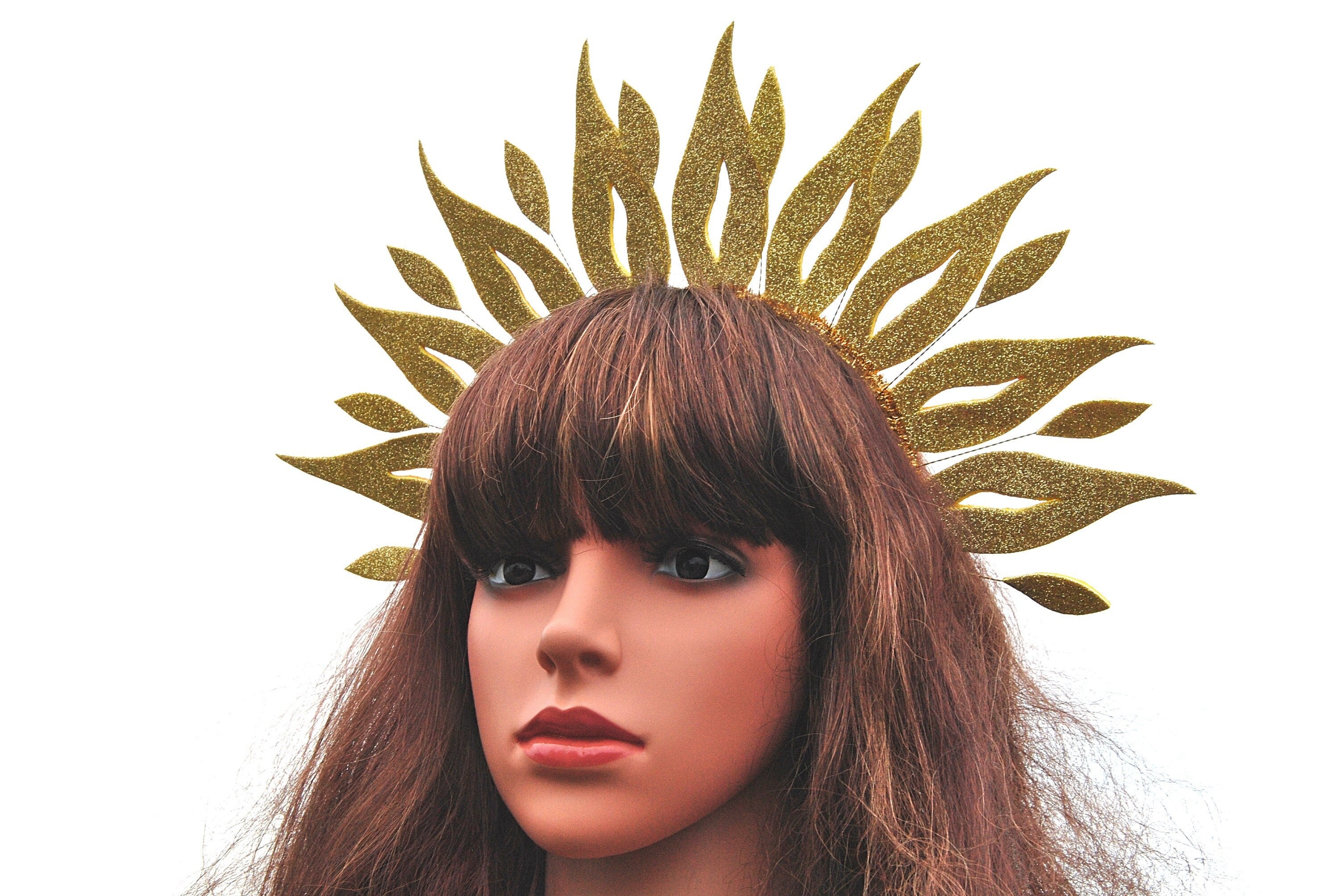 Sun Headband Gold Sun Halo Crown Sun Rays Headpiece Halloween Sun ...