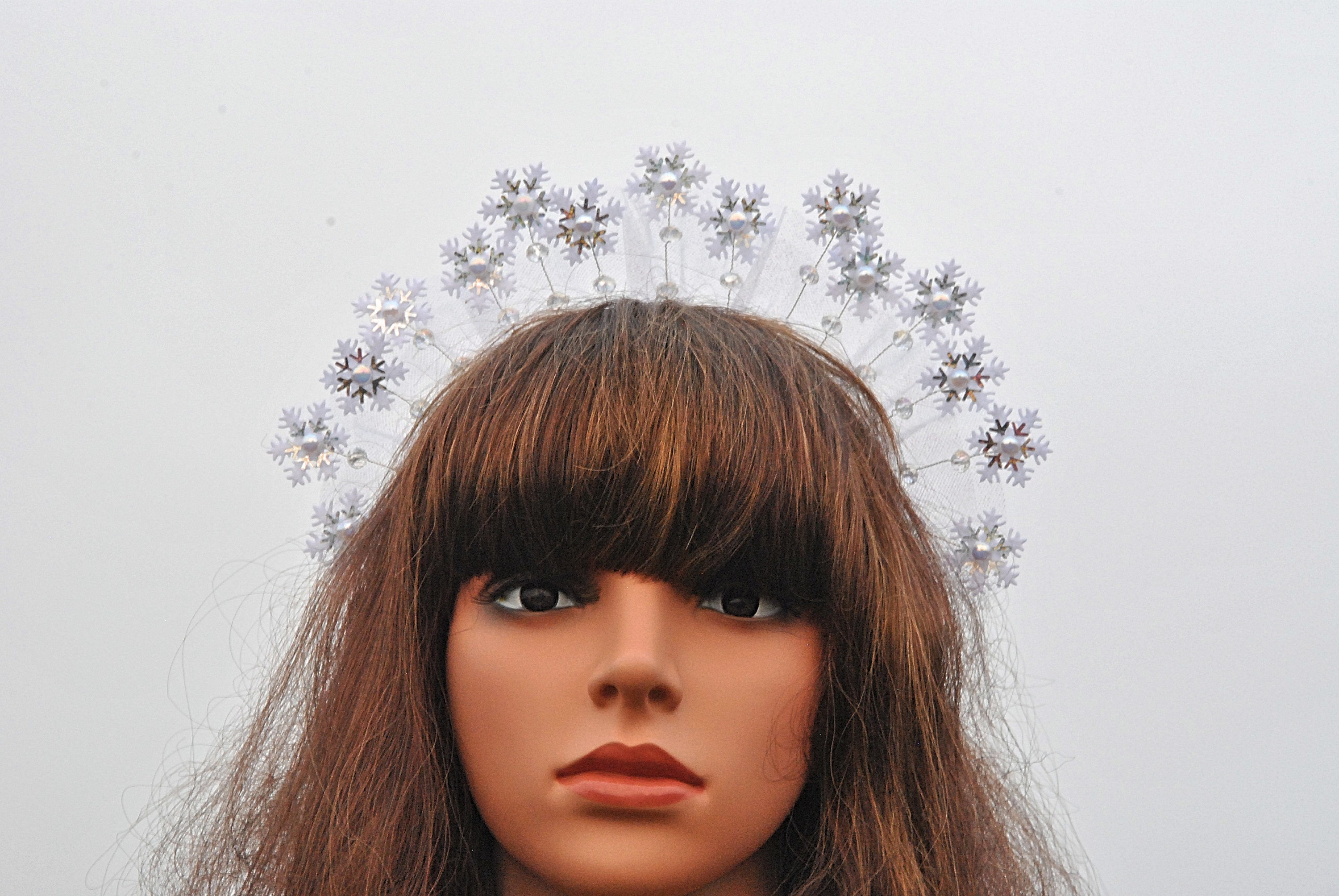 Snowflake Headband Snow Queen Crown Christmas Headpice Women | Etsy