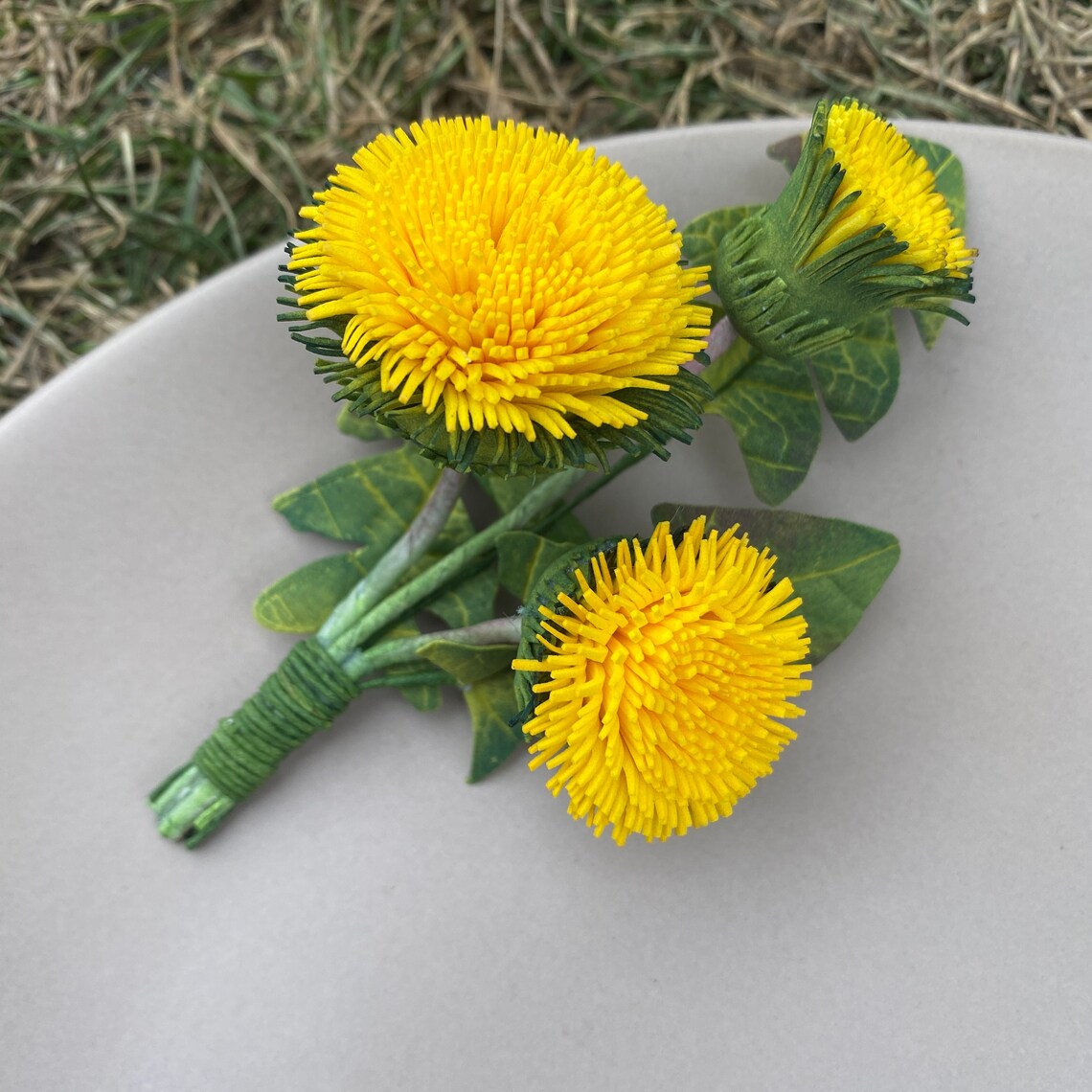 Dandelion Flower Brooch Spring Wedding Boutonniere | Etsy