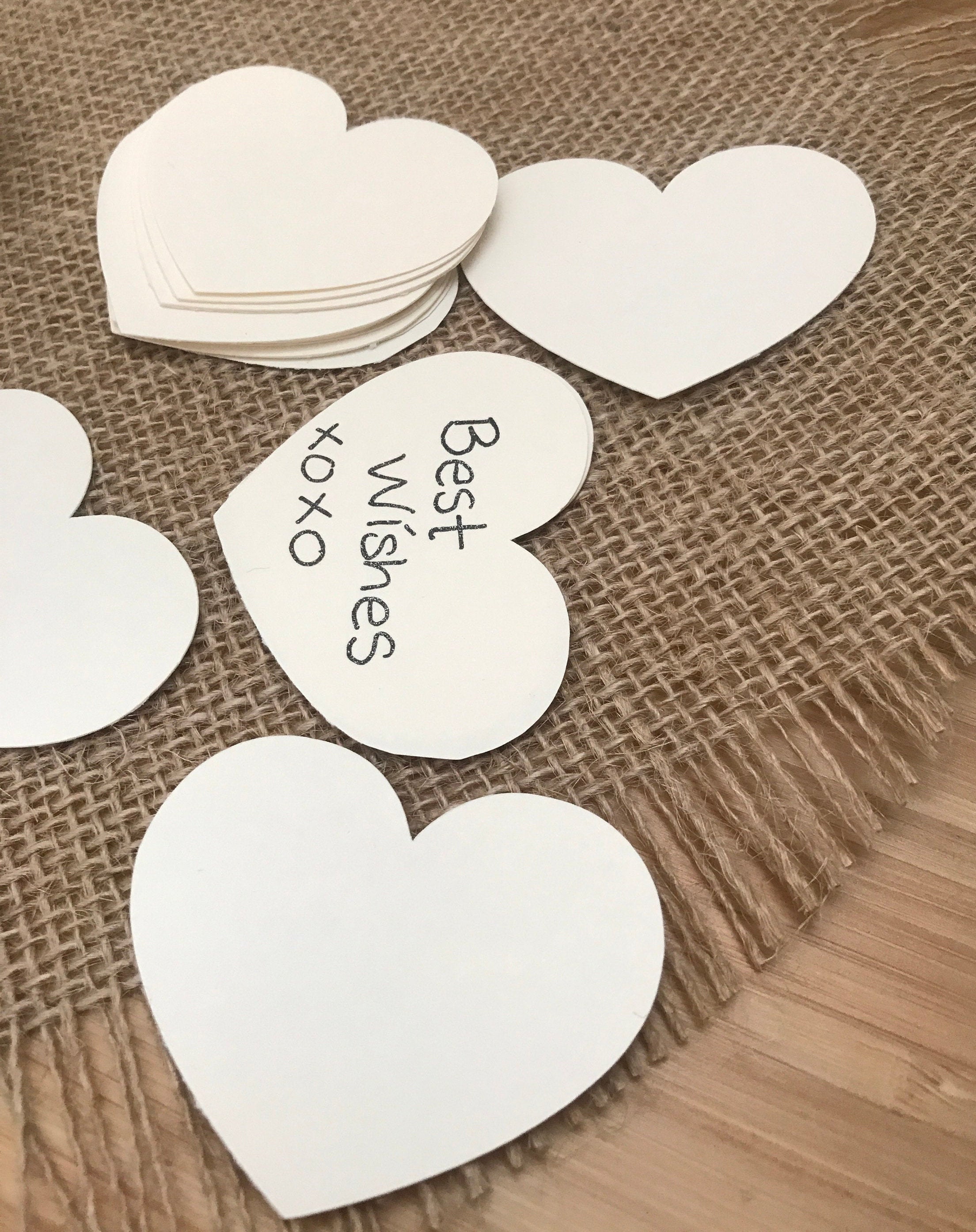 Wish Jar Tag for Spring Wedding Hearts Guestbook Alternative, Wedding ...