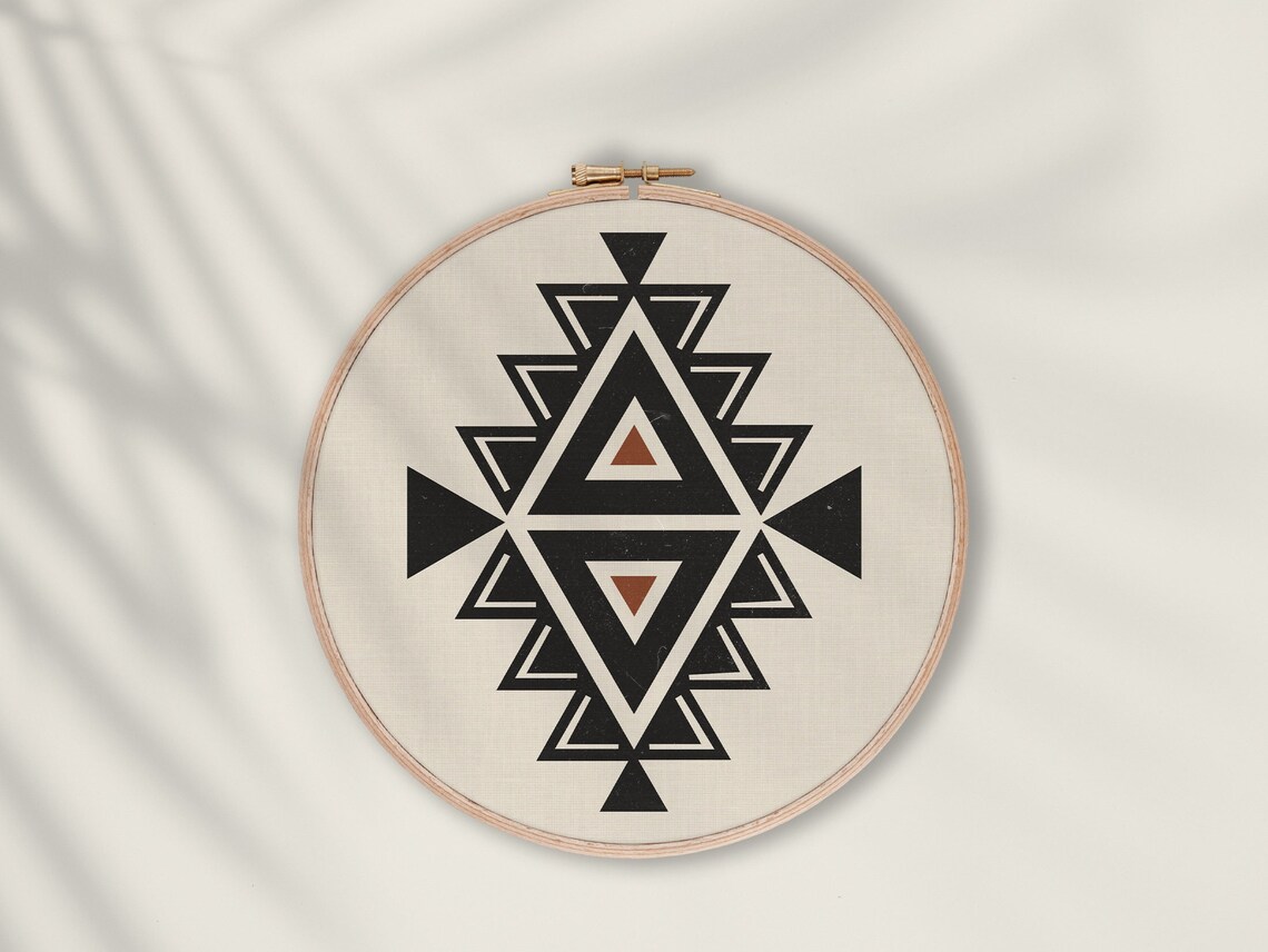 Southwestern Gallery Wall Hanging Set, Aztec Decor, Canvas Wall Art ...